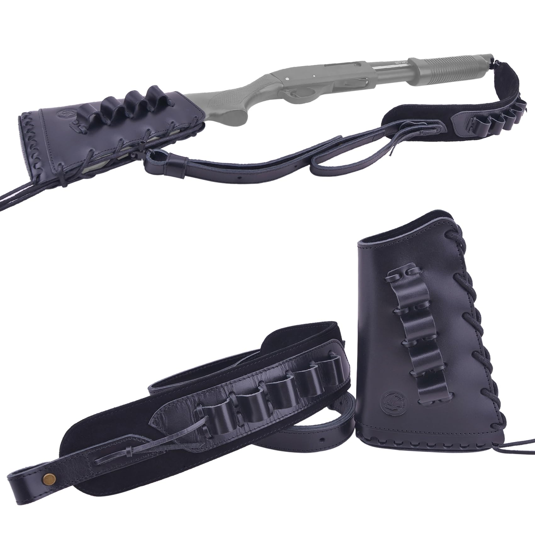 Amazon.com : WAYNE'S DOG Leather Rifle Buttstock Cover with Match Gun ...