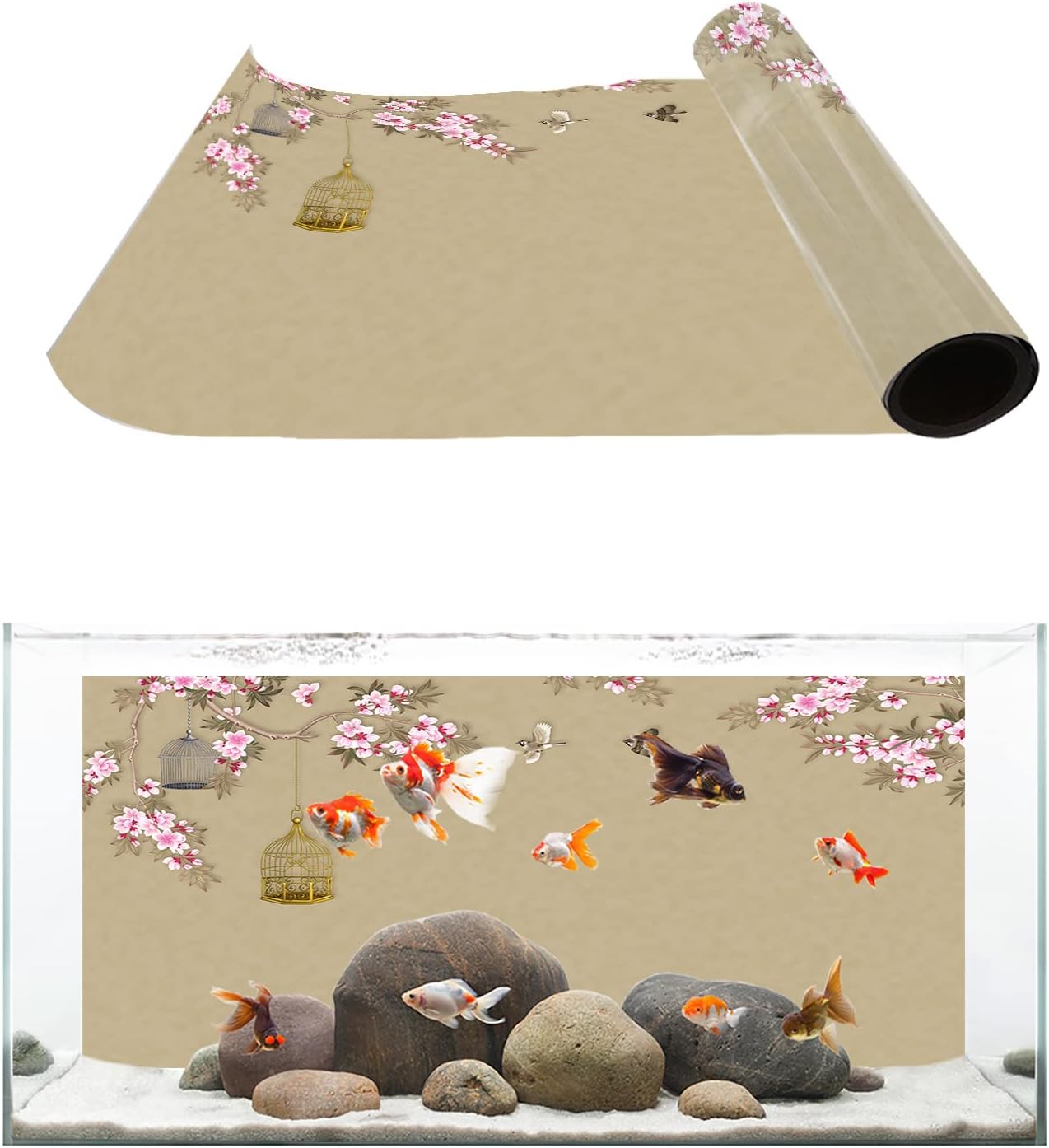 Amazon.com : Aquarium Background Flowers 16.4x24.4 inch Fish Tank ...