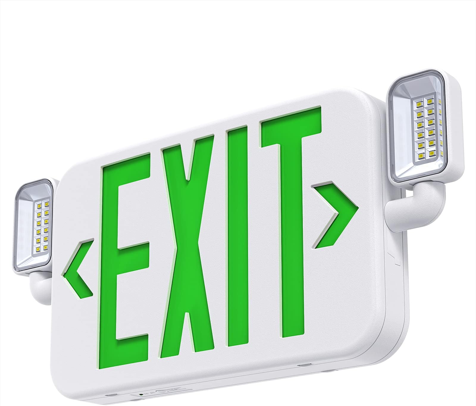 SITISFI Led Combo Emergency Exit Sign Light with Two Adjustable Head ...