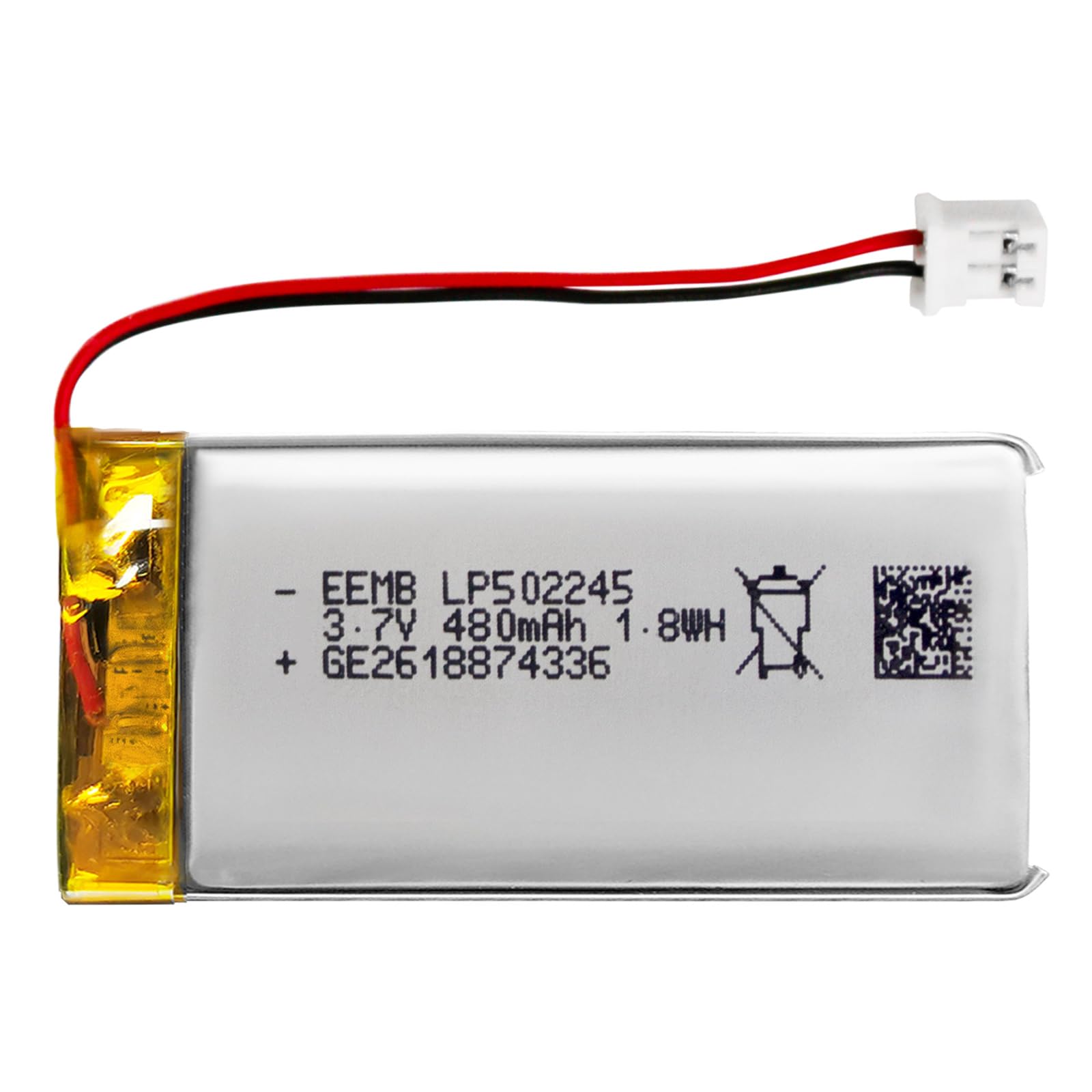 JST Connector Battery EEMB 3.7V 550mAh 602835 Lipo Battery Pack With ...