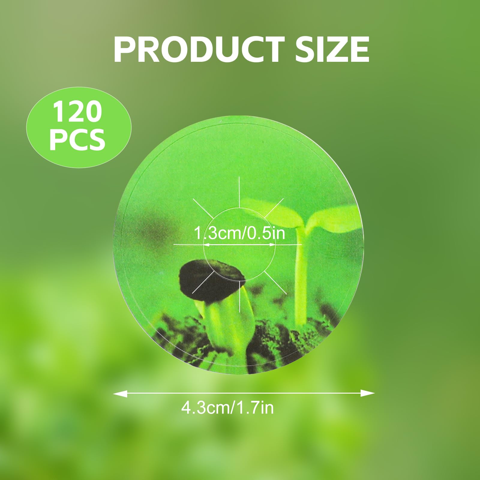 Idoo Hydroponics Supplies 100pcs Seed Pot Labels Stickers, Round Peel ...