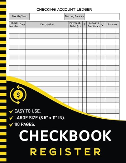 Amazon.com: checkbook register to track transactions (credits and ...