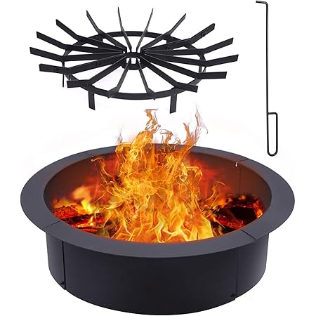 VBENLEM Fire Pit Ring 36-Inch Outer/30-Inch Inner Diameter, Fire Pit ...