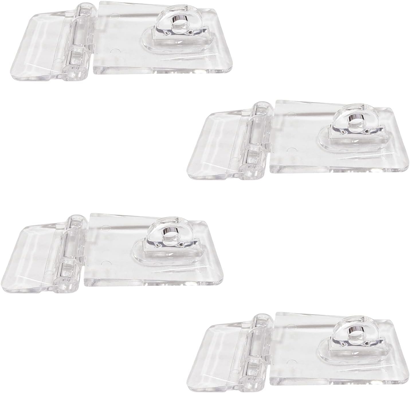 DEEKOUDT 10Pcs Crystal Clear Acrylic Hinged Latch, Snap Door/Box/Snap ...