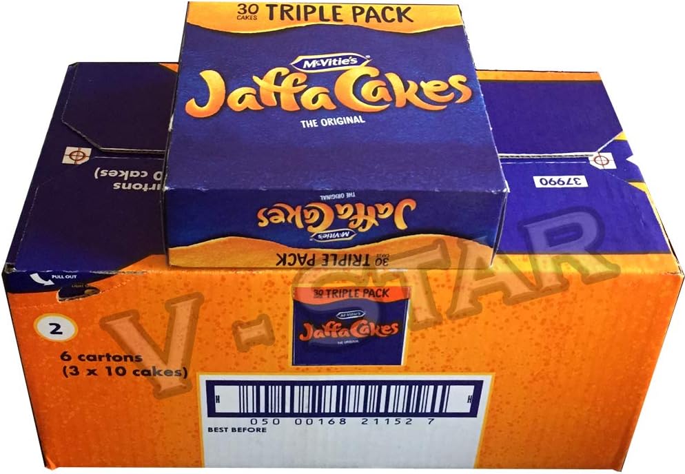 Amazon.com : Full Box of MCVITIE'S JAFFA CAKES Triple Pack 6 CARTONS (3 ...