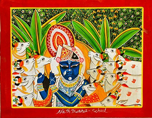 Mandi Painting -Work of Miniature Art on Paper-Nathdwara School Balaji ...