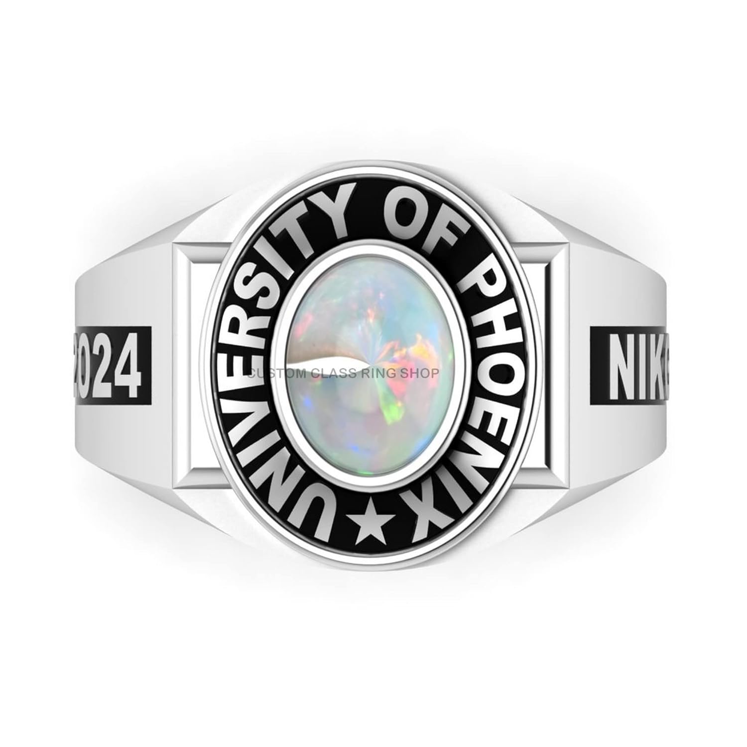 Amazon.com: OPAL Custom CLASS RING for Men's High school College ...