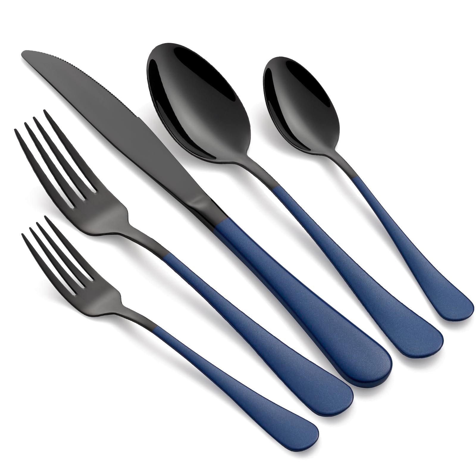 Amazon.com | Onlycooker 20-Piece Black Silverware Set 18/0 Stainless ...