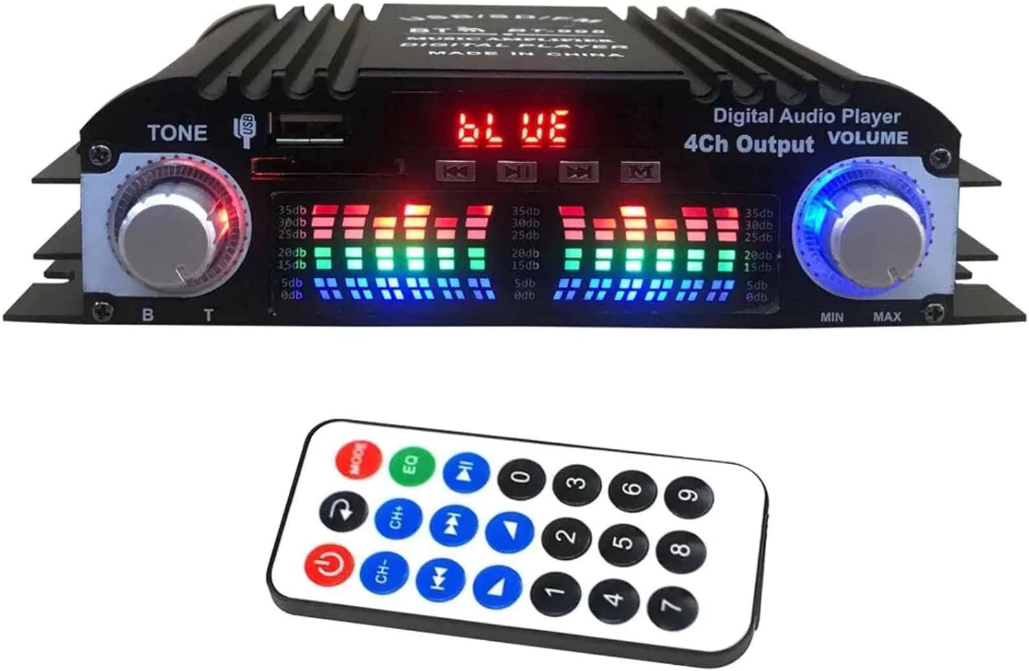 Amazon.com: HiFi Bluetooth Audio Amplifier Mini Stereo Amp 4.0 Channel ...