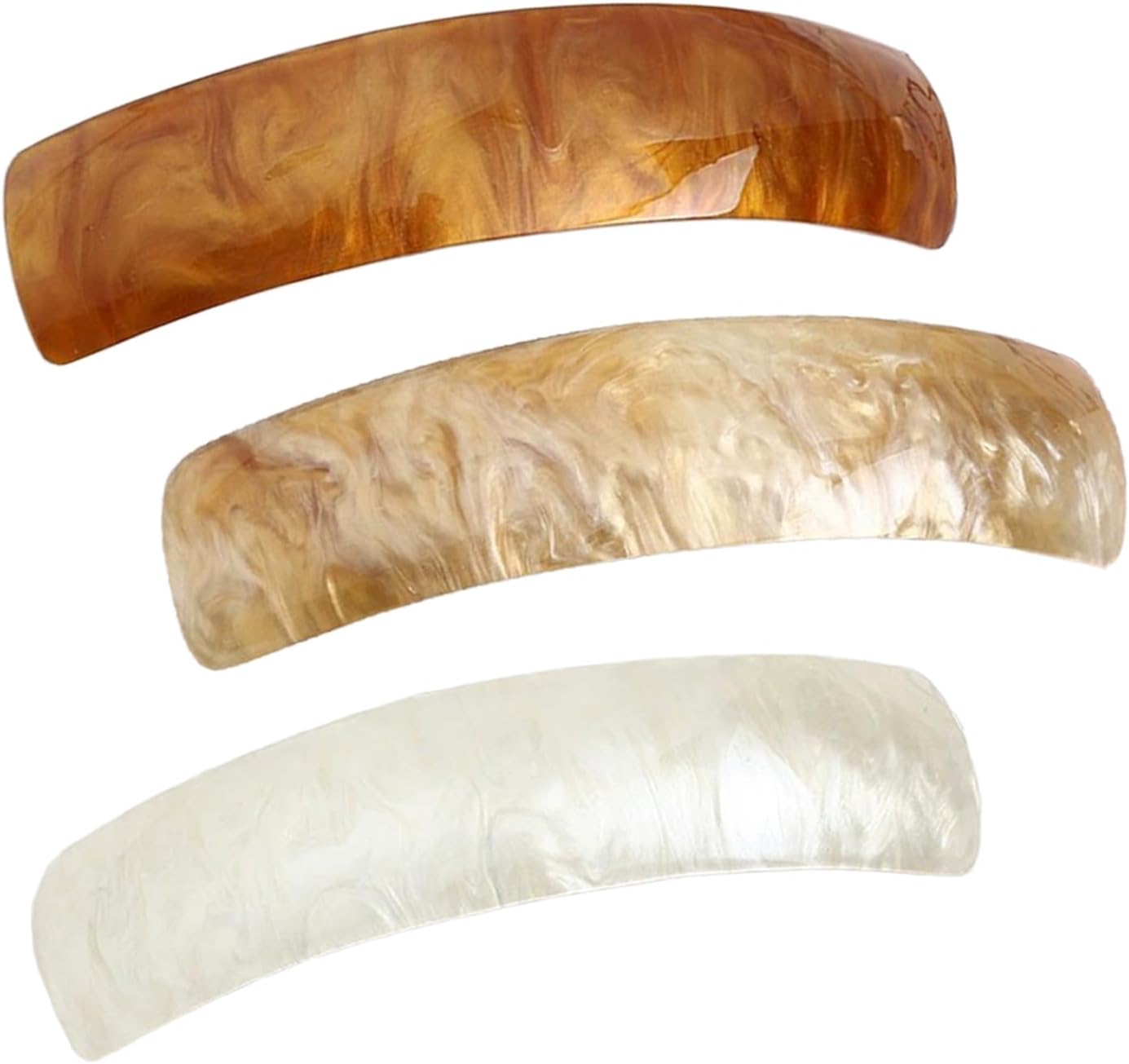 Amazon.com : Yzurbu 4pcs Big Hair Clips, Tortoiseshell Style Oval Snap ...