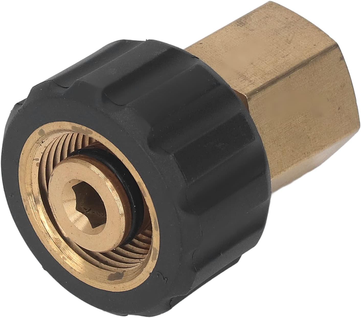 Amazon.co.jp: 変換カプラー G1/4 (オス・メス) ⇔ M22 (メス) 真鍮製 高圧洗浄機アダプター ホースコネクター 【G1/4メネジxM22メネジ(軸径14mm ...