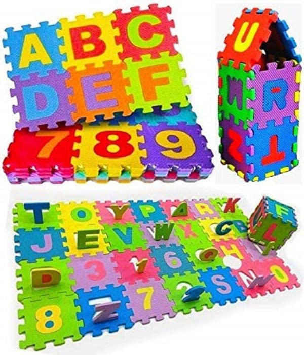 Buy ShriSant, Alphabet ABCD Blocks 36 Pieces Mini Puzzle Foam Mat for ...