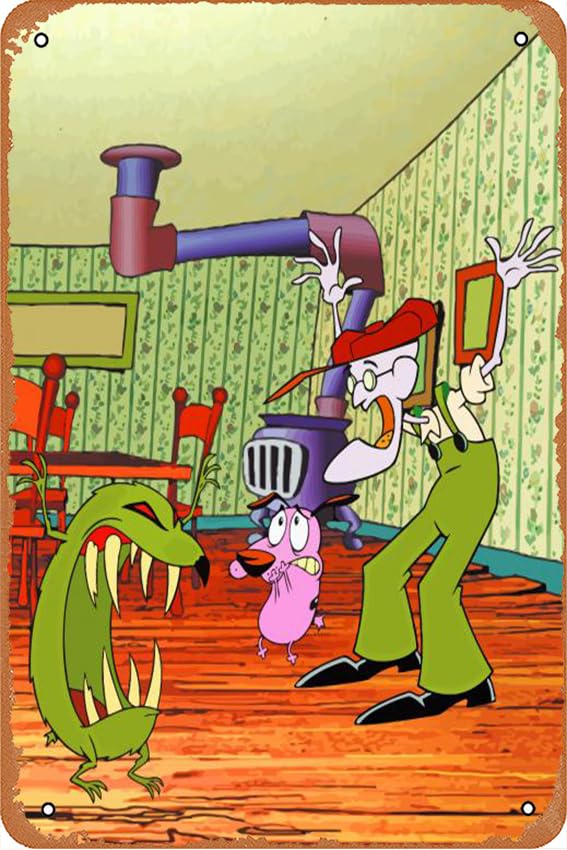 Amazon.com : Courage The Cowardly Dog Eustace Bagge Vintage Metal Tin ...