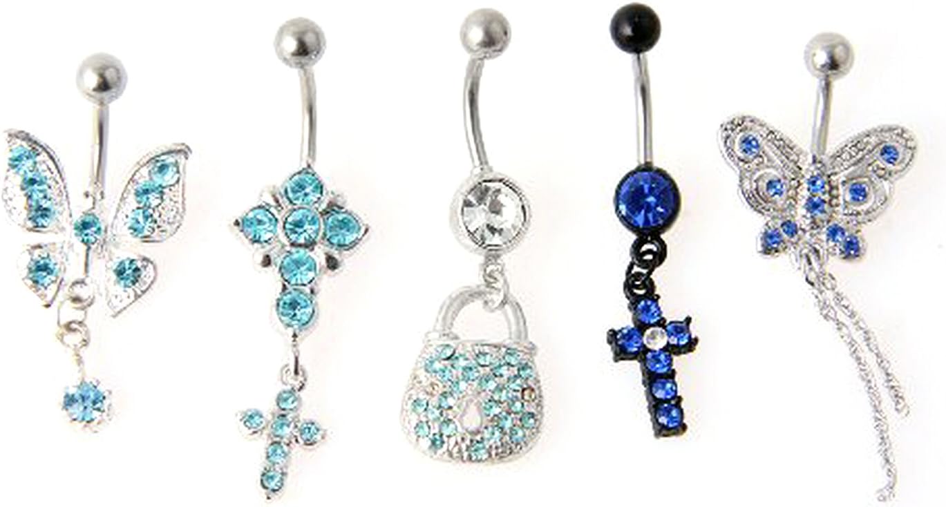Amazon.com: Body Jewelry Assortment Set #75 set of 5 : Clothing, Shoes ...