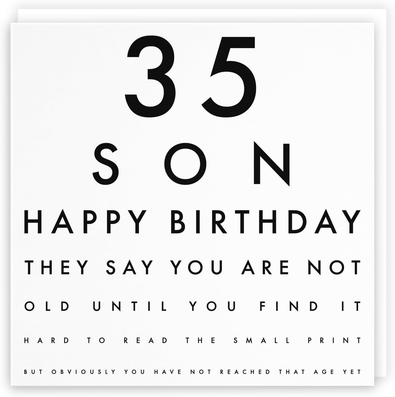 Birthday card Son Happy 35th 35 Balloons age (envelope Included ...