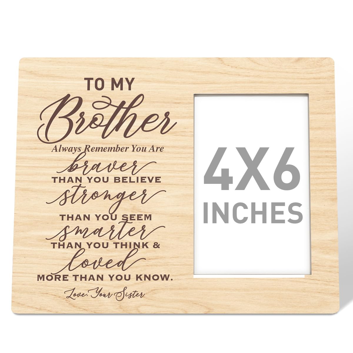 Amazon.com - RJYMK Brother Gift Wood Photo Frame, to My Brother ...