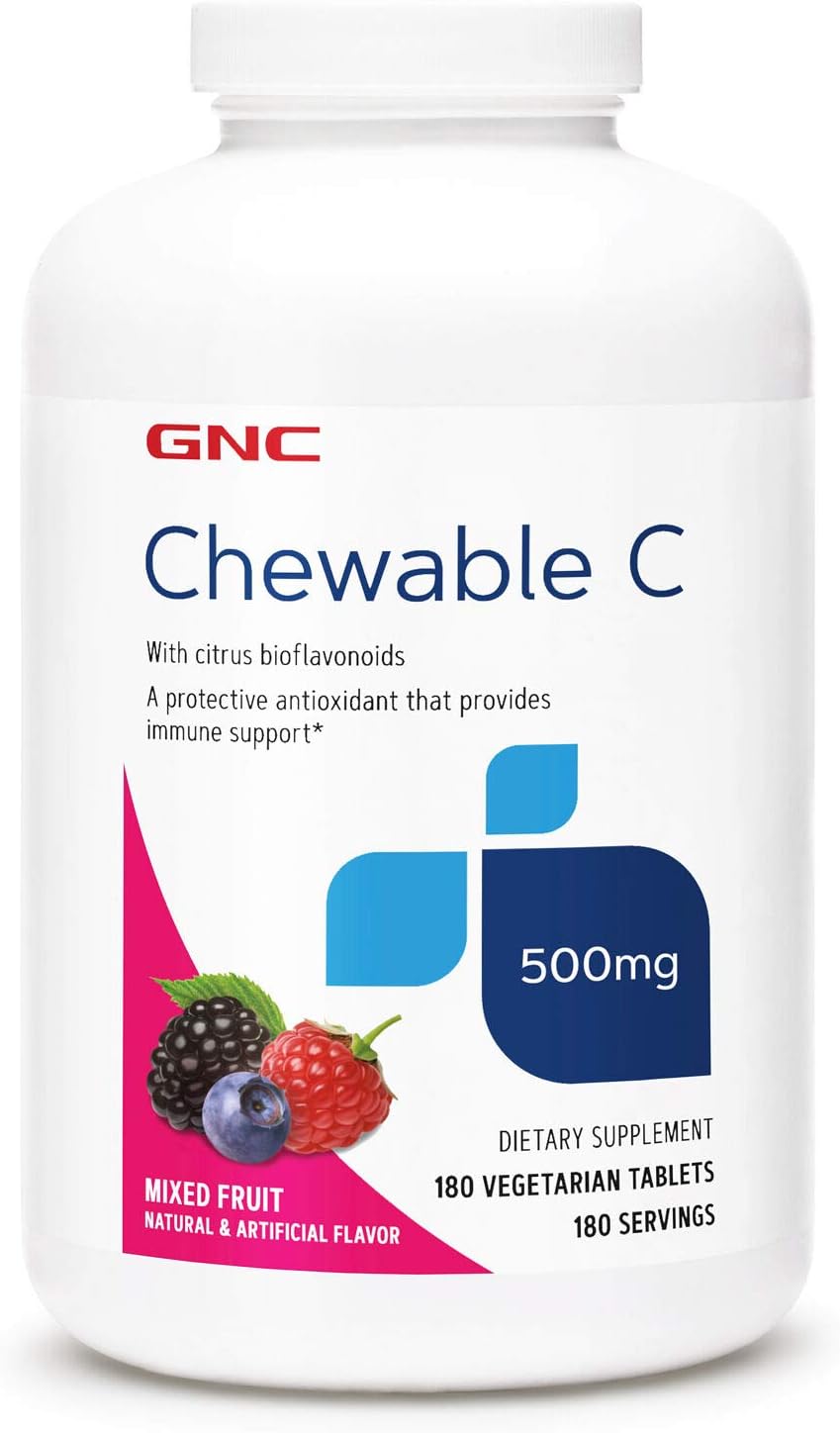 Amazon.com: GNC Vitamin C 500mg, Provides Immune Support, Mixed Fruit ...