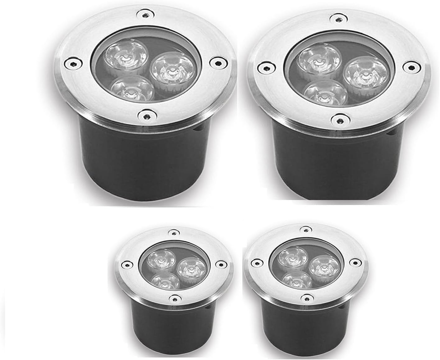 NPHFPSQA 4PCS Outdoor Recessed Underground Light - LED Floor Lamp, IP66 ...