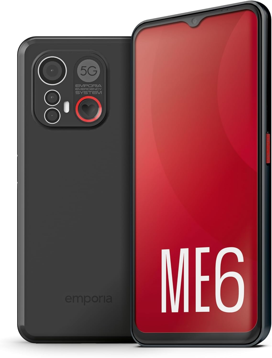 emporia ME6, Smartphone mit No-Panic-Taste, 5G Volte, 6,58-Zoll-Display, RAM 6 GB, ROM 128 GB ...