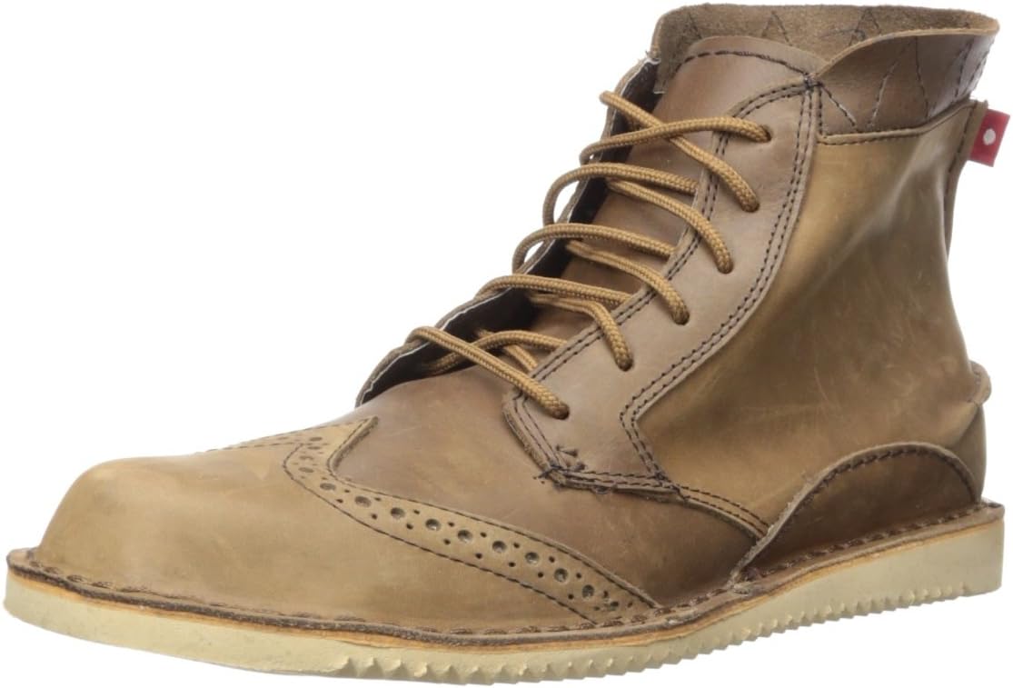 Amazon.com | Oliberte Men's Baharo Wingtip Lace-Up Boot, Brown/Yellow ...