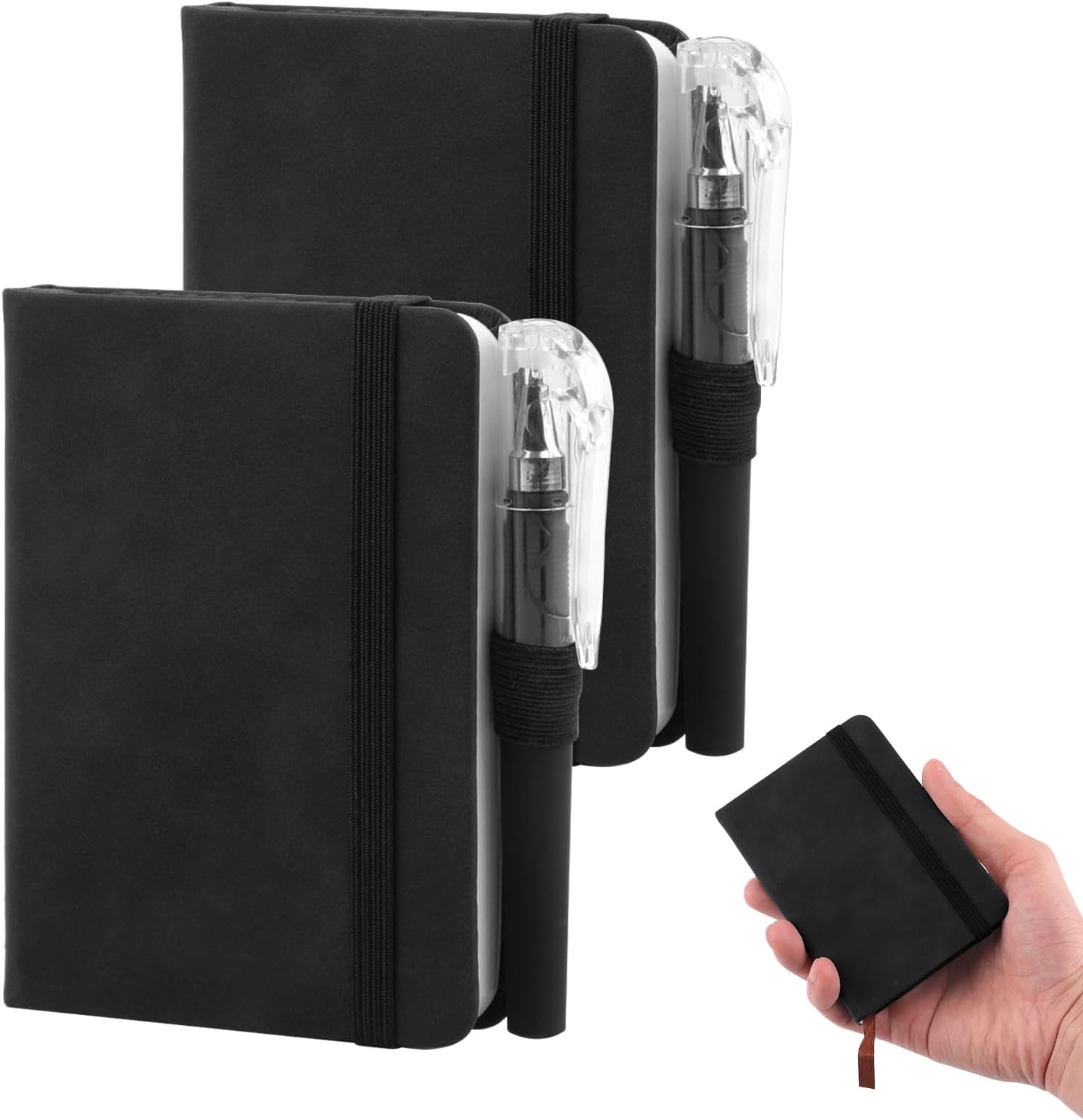 WACH AUF Pocket Notebook A7 Small Notebook with Pen Portable Leather ...