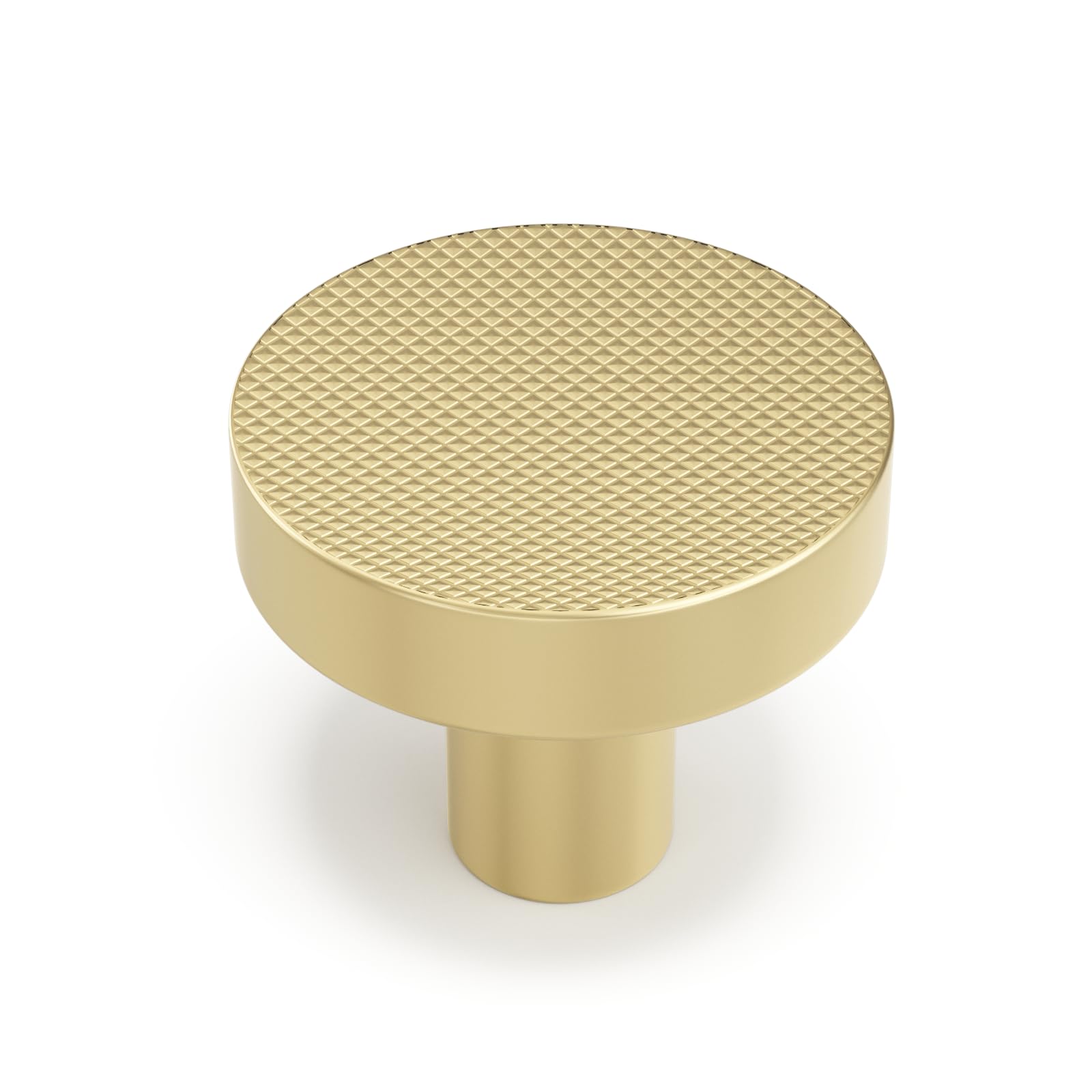 Snapklik.com : 10 Pack Light Gold Cabinet Knobs Knurled Brass Drawer Knob Round Dresser Hardware ...