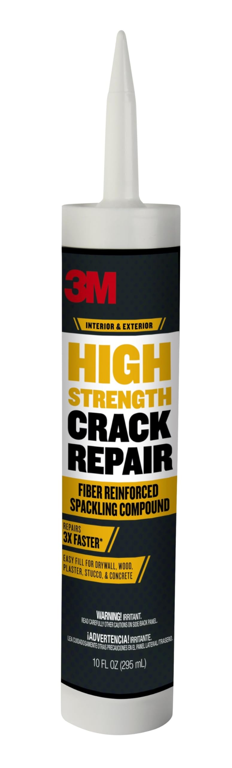 3M CR-10-CLK High Strength Crack Repair, 10 oz. Caulk Tube, White ...