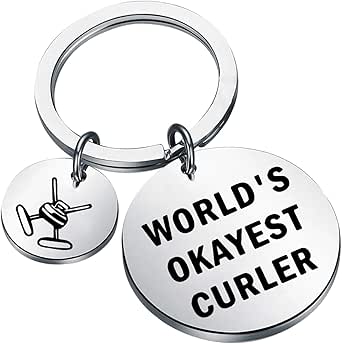 Amazon.com: Curling Keychain World's Okayest Curler Gift Curling Player ...