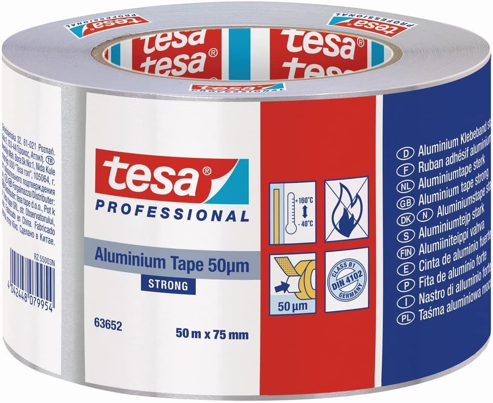 TESA 50565-00003-01 - Aluminiumband 50 Mikron - 50 m x 75 mm mit ...