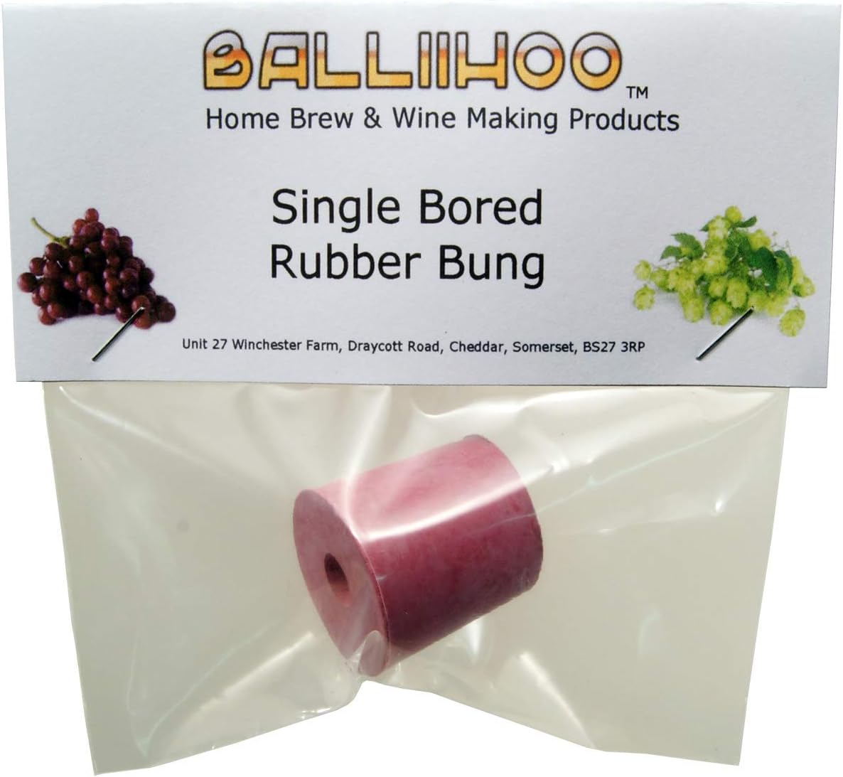 Youngs Brew Home Brewing Bubbler Airlock With 1 Gallon Rubber Bung ...