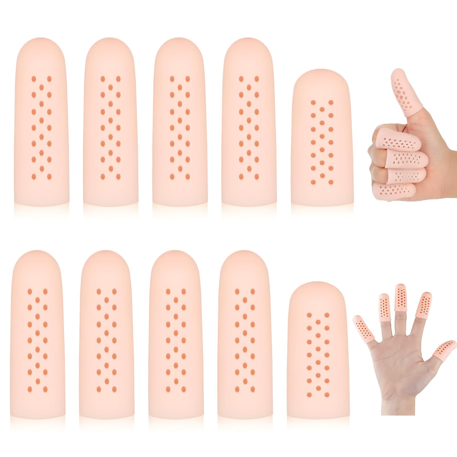 TecoKart® Silicone Finger Protectors - Soft & Flexible Finger Cots ...