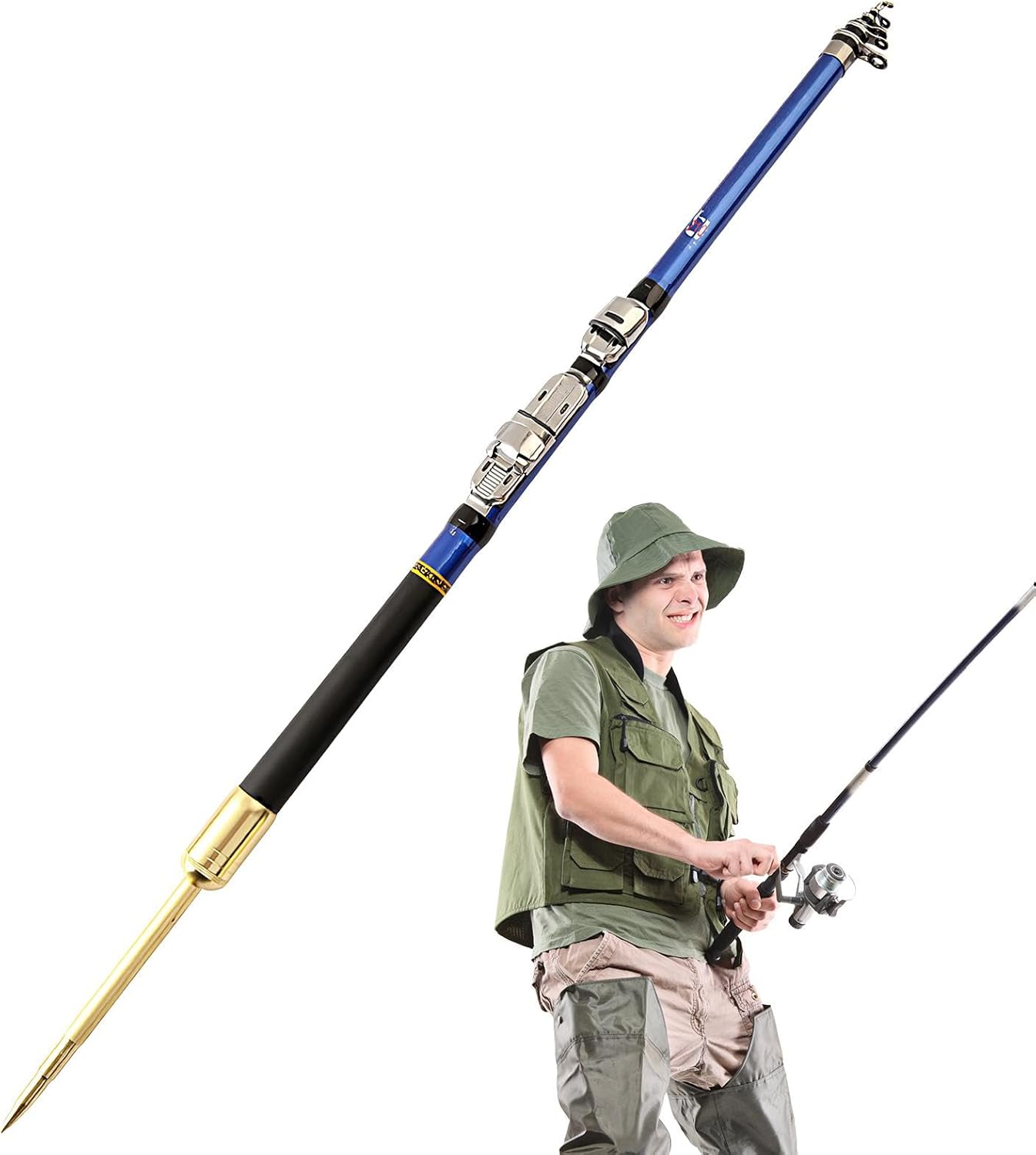 Telescopic Fishing Rod for Beginners, Retractable Fishing Rod ...