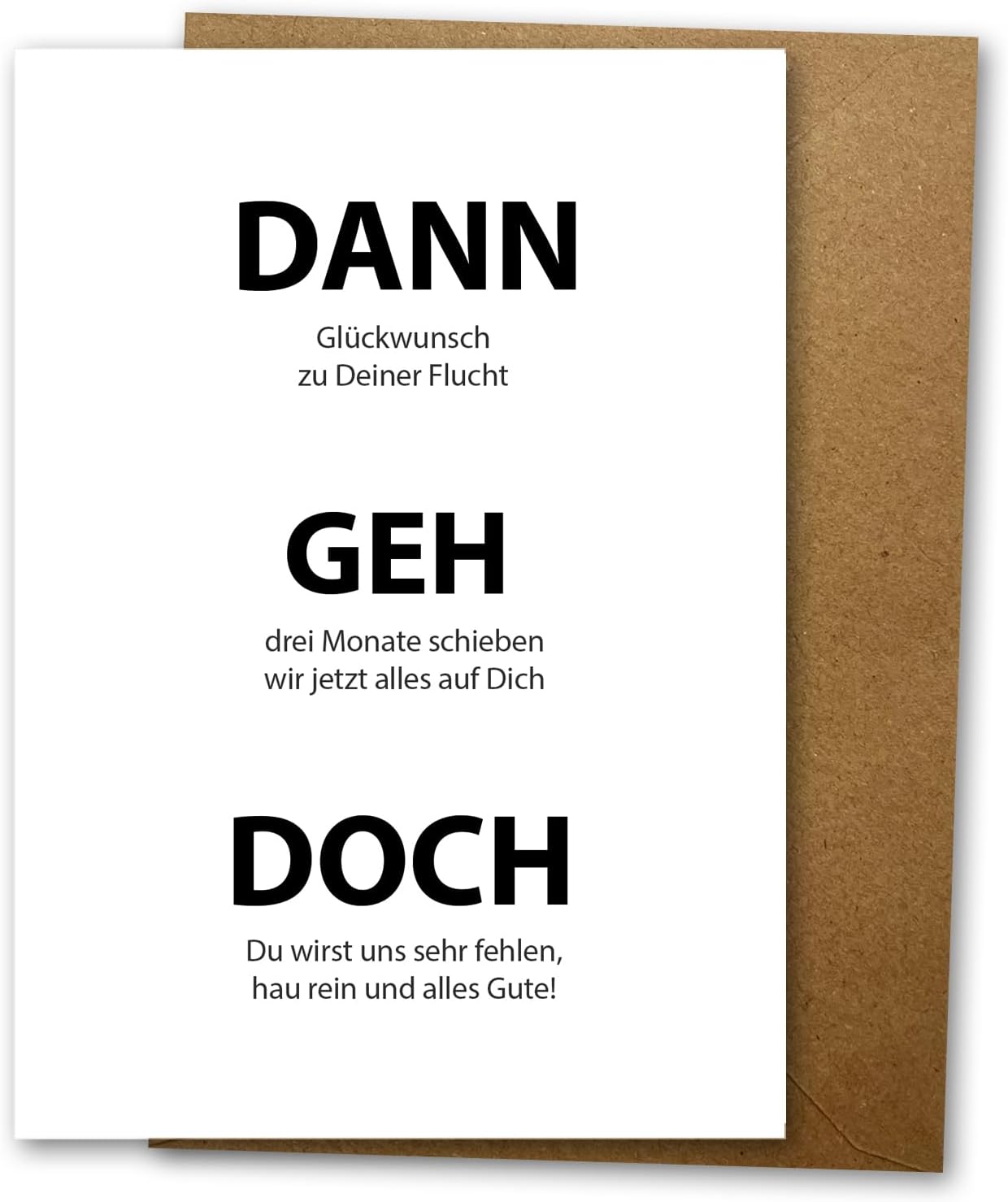 Sugeru A6-Abschiedskarte Kollegen mit Umschlag | Abschiedsgeschenk ...