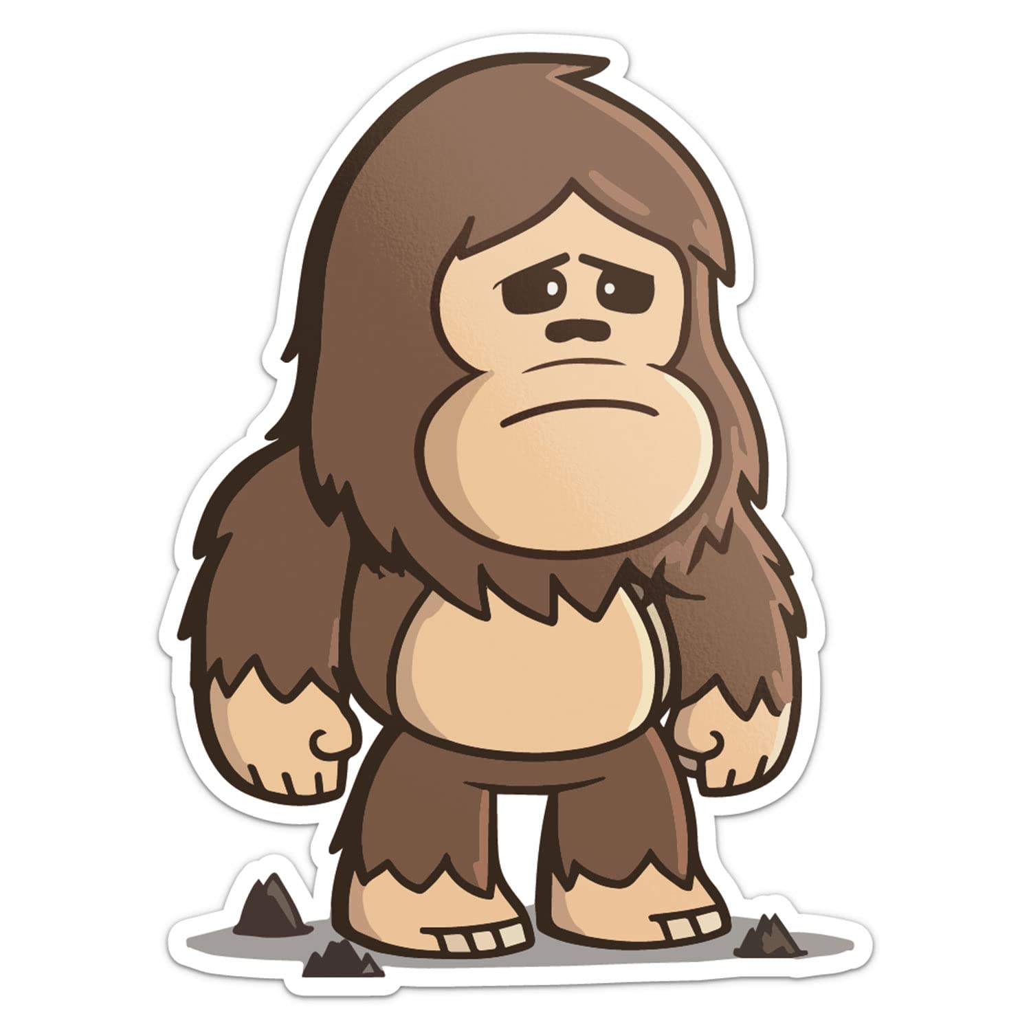 Amazon.com - Sad Bigfoot Sticker, Car Bumper, Laptop, Water Bottle ...