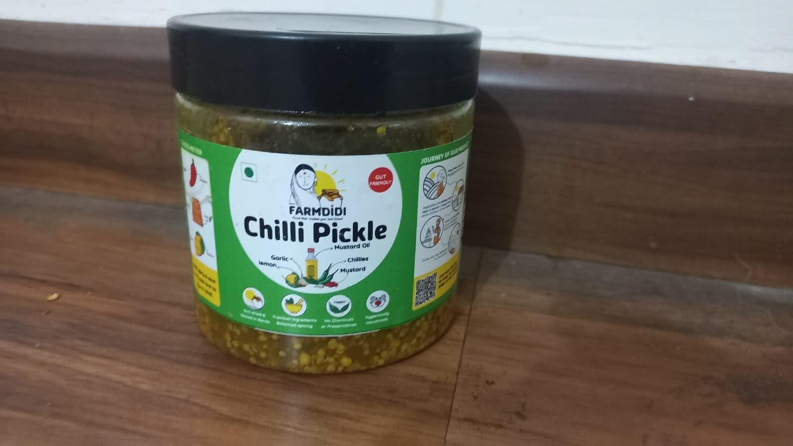 Farm Didi Spicy Green Chilli Pickle In Fresh Homemade Pickles 325G ...