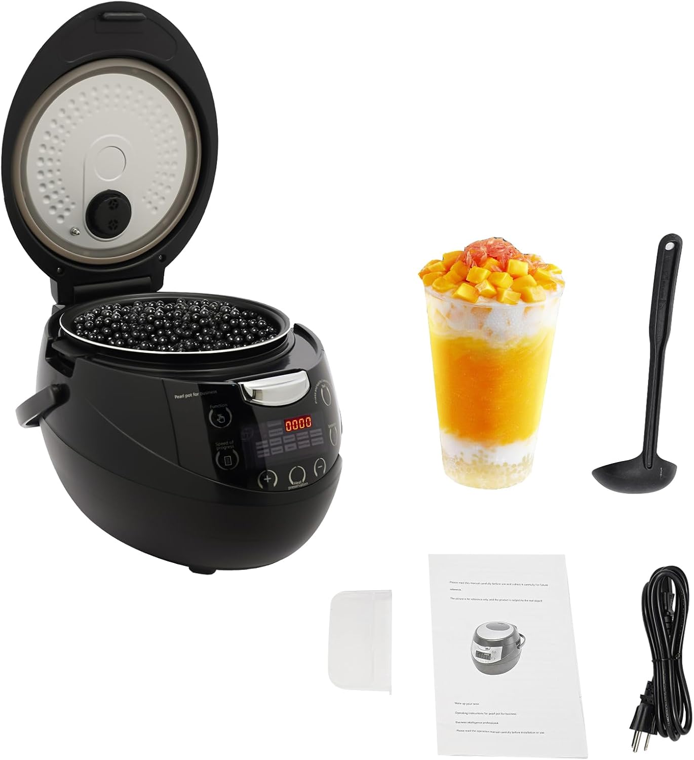 Amazon.com: CAIHAOA 900W Commercial Boba Cooker, 6L Automatic Boba ...
