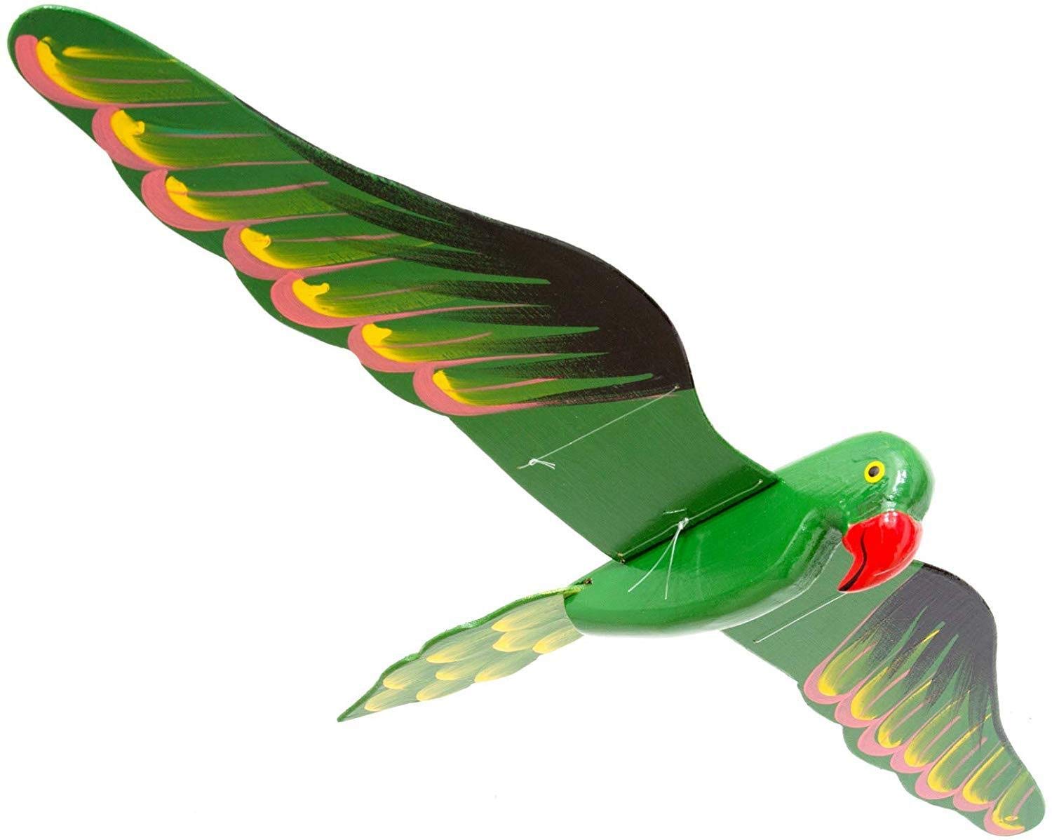 Flying Green Parrot