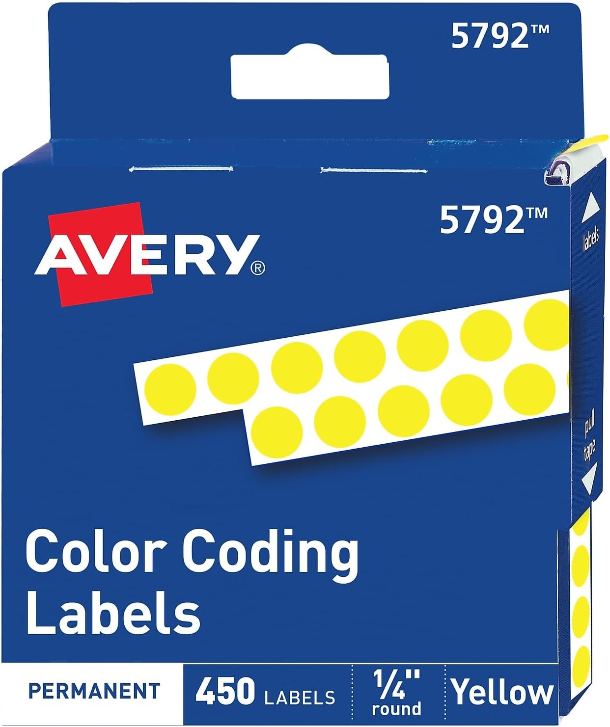 Amazon.com : Avery Permanent Self-Adhesive Round Color-Coding Labels 1/ ...