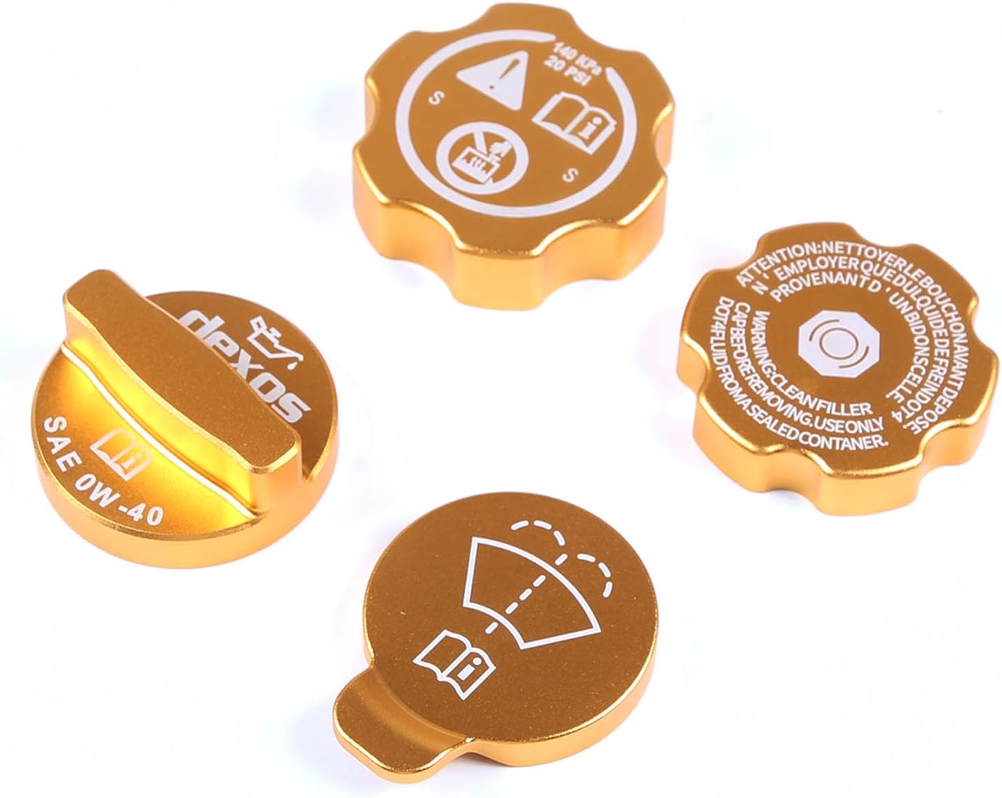 Amazon.com: Aluminium Alloy Engine Oil Cap Radiator Cap Washer Cap ...