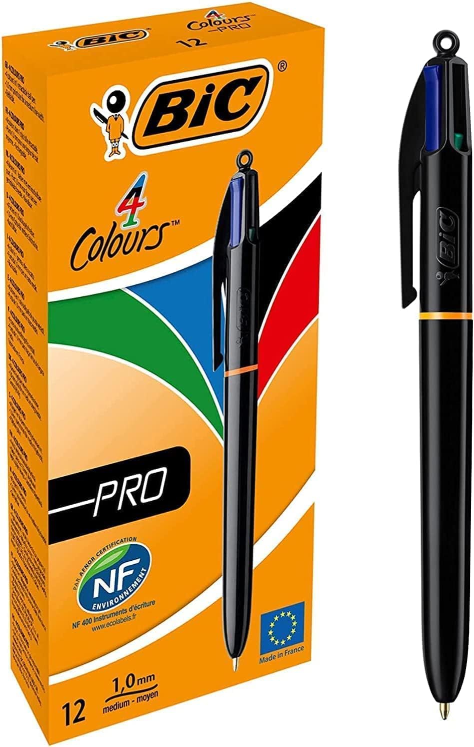 BIC 4 Colours Pro Multi Pen, Multi Coloured Pens All In One ...