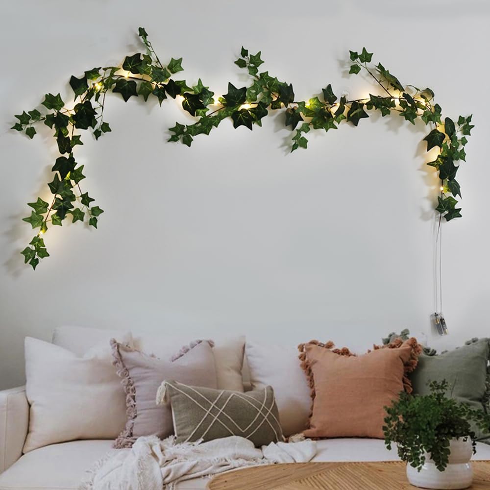 Amazon.com: GUOCHENG Ivy Vine Fairy String Lights 2M 20Leds Artificial ...