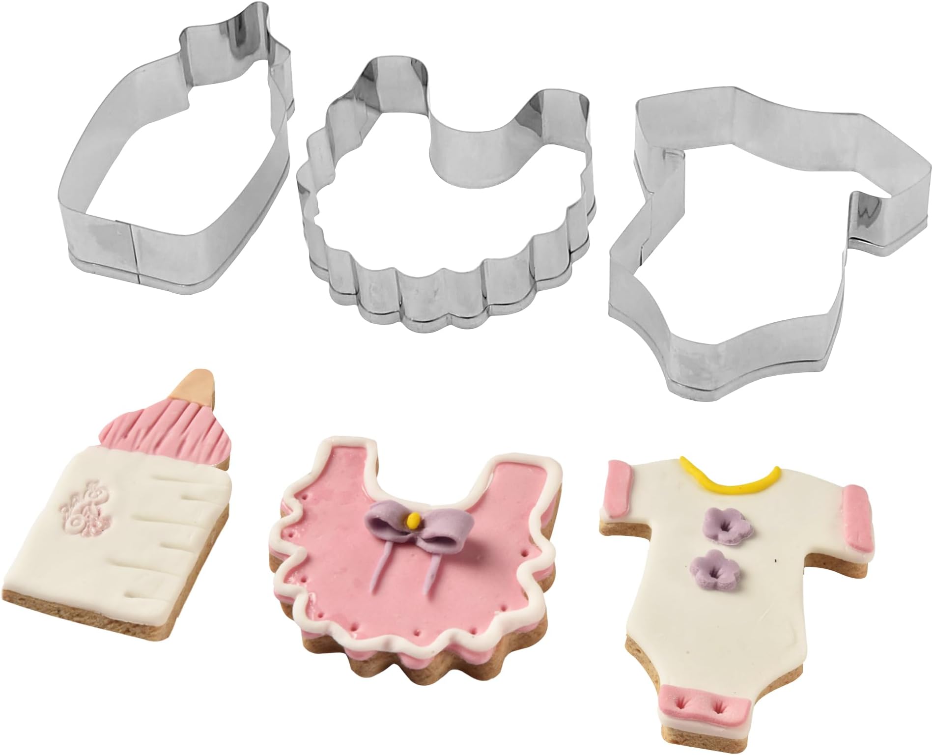 Amazon.com: Wilton Baby Theme Cookie Cutter 4 Piece Set: Cookie Cutters ...