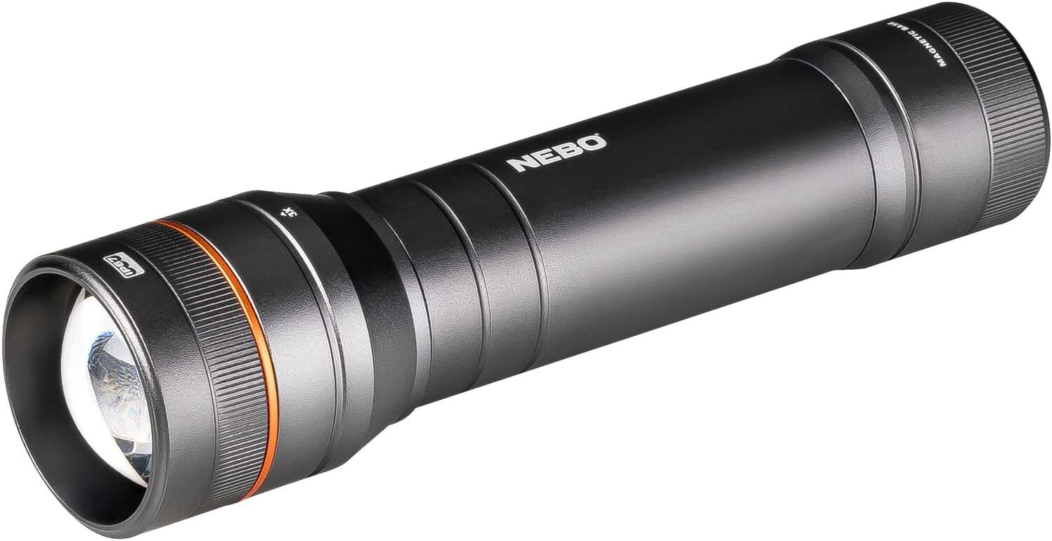NEBO Newton 500 Lumens | Black LED Waterproof Flashlight | AA Battery ...