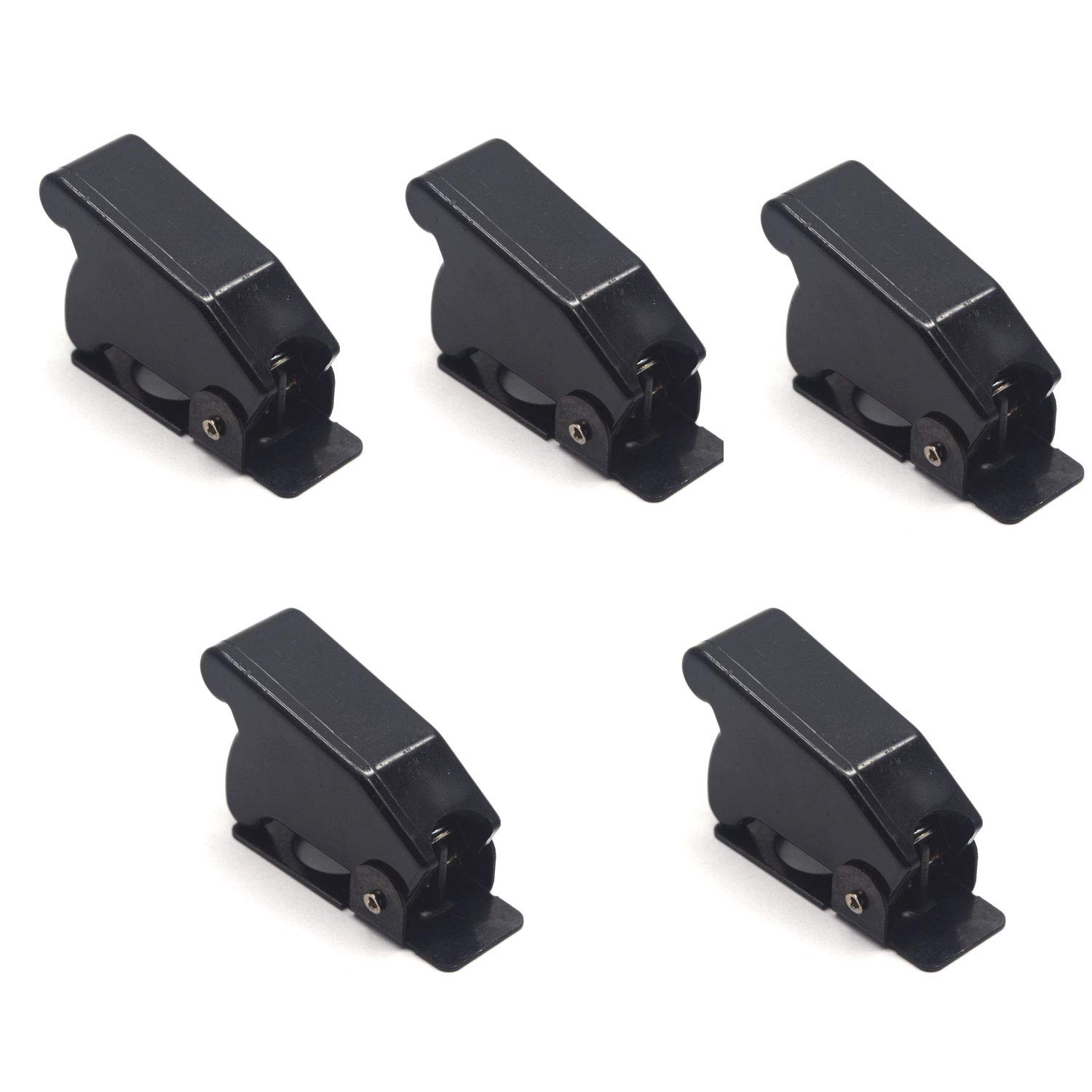 T Tulead Black Toggle Switch Cover Plate Guard Safety Switch Cap 0.5 ...