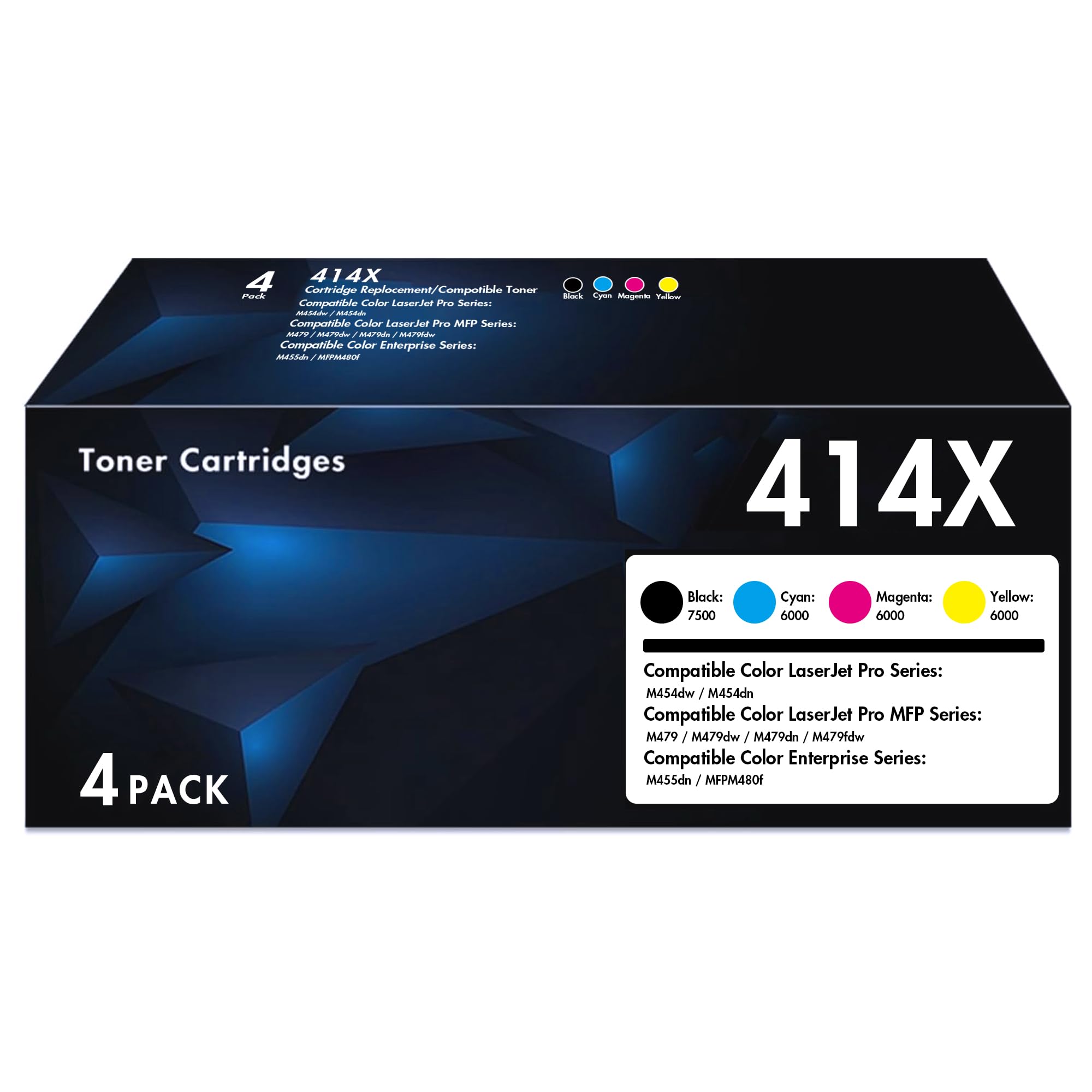 Amazon.com: 414X Toner Cartridges 4 Pack High-Yield: (with CHIP ...