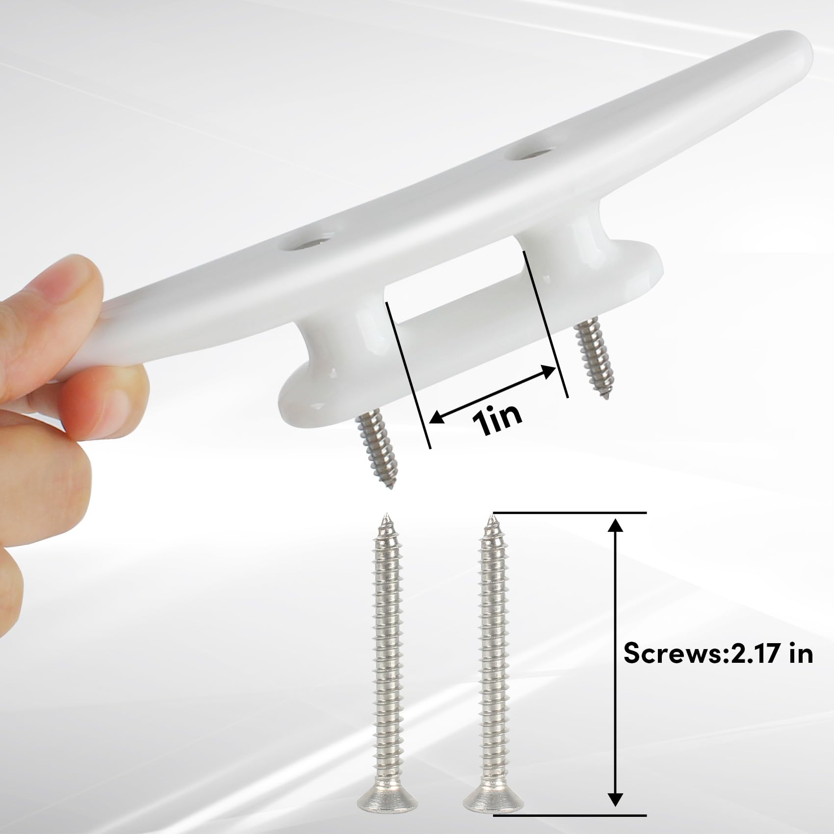 Snapklik.com : White Nylon Boat Cleat 6 Inch, Dock Cleat