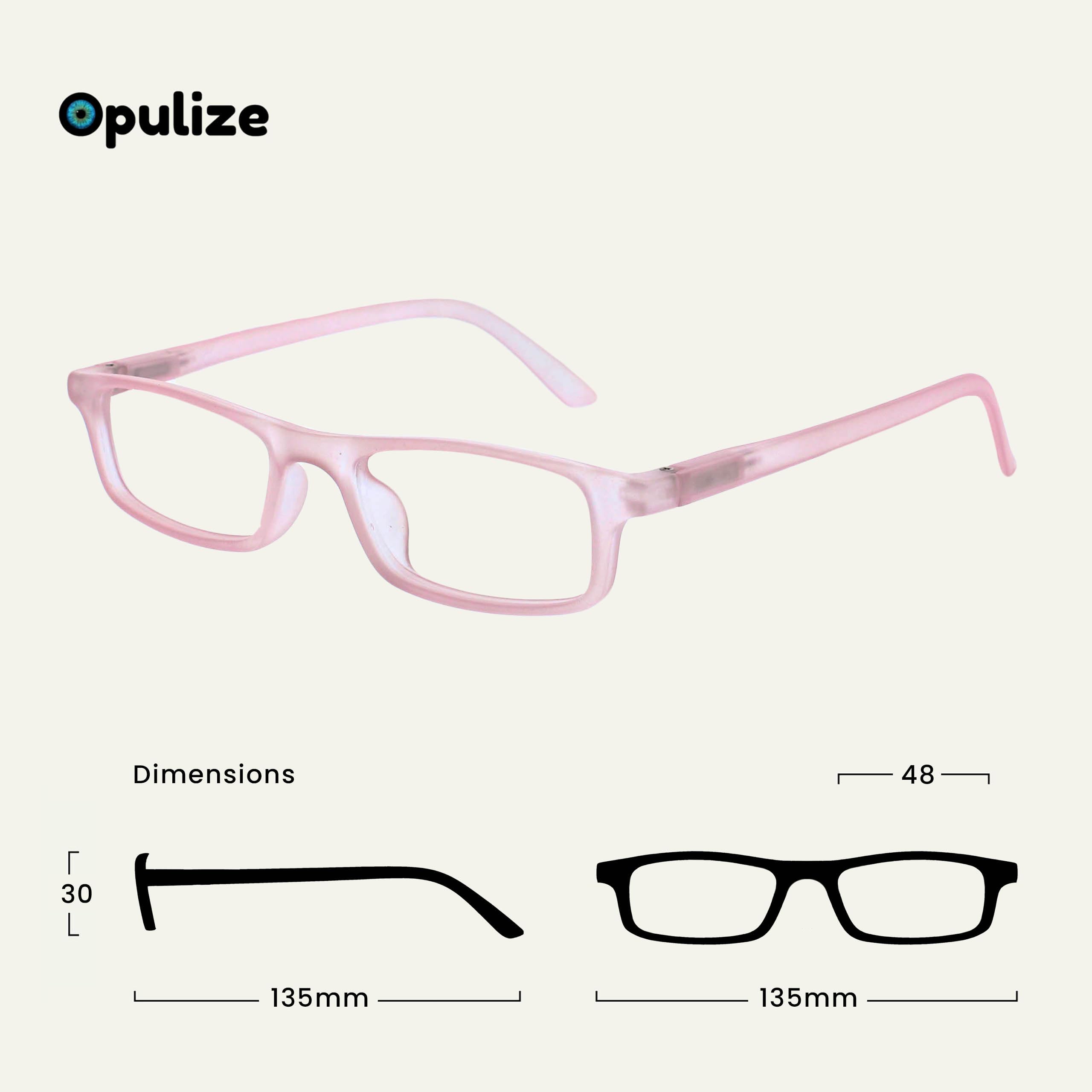 Snapklik.com : OPULIZE TED Reading Glasses For Women Men, Lightweight Narrow Rectangular Matt Frame