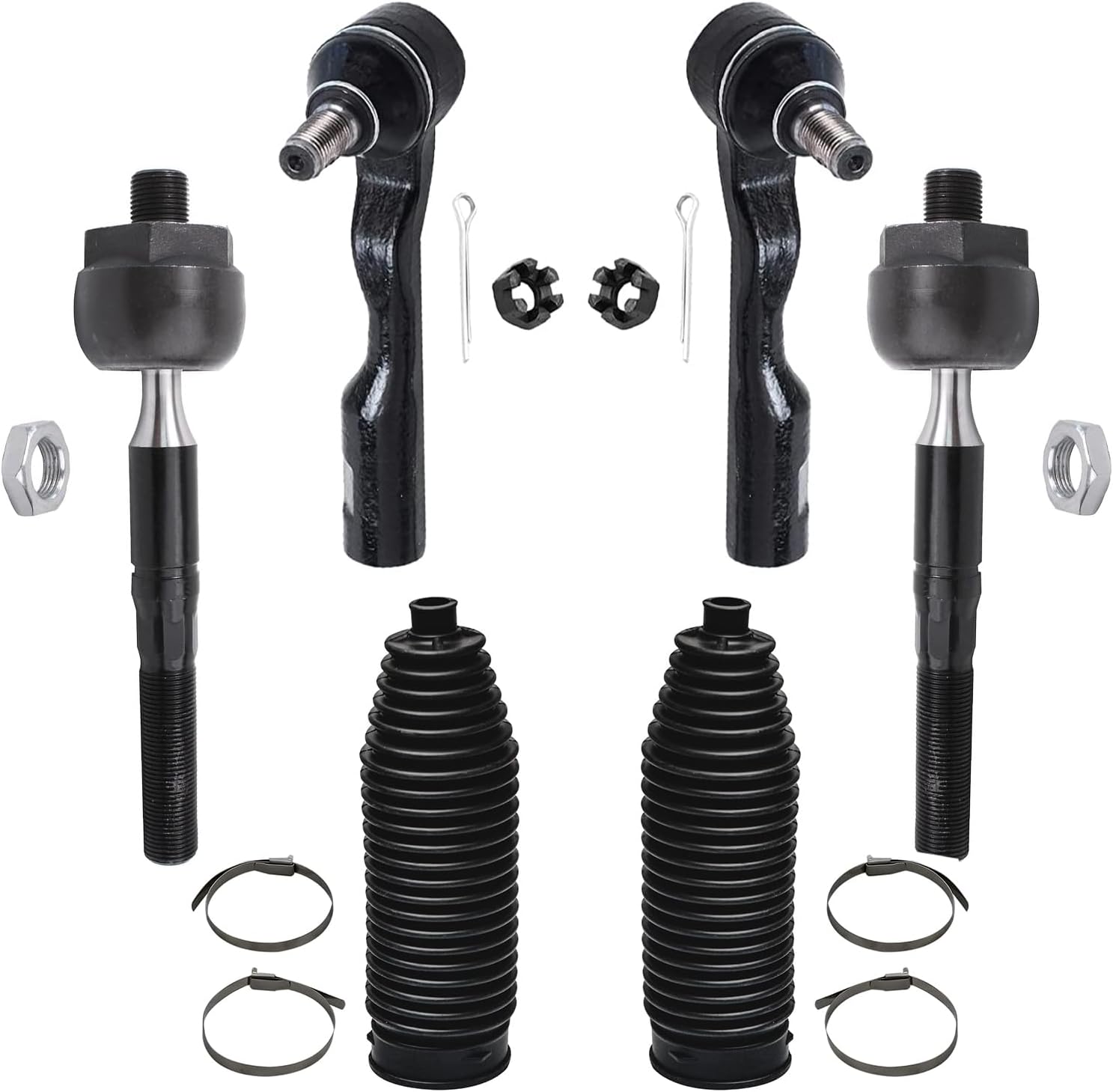 Amazon.com: Detroit Axle - Front Inner Tie Rods Kit for 1996-2002 ...