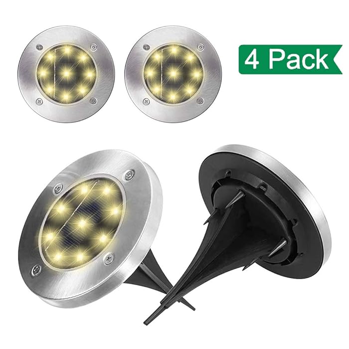 Buy Pahajim Solar Ground Lights, 8 LEDs Solar Floor Lamp with ...