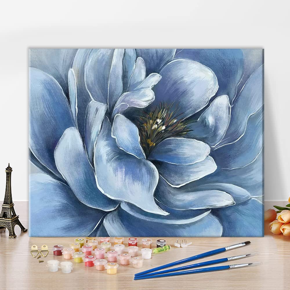 Acrylic Paintings Of Blue Flowers